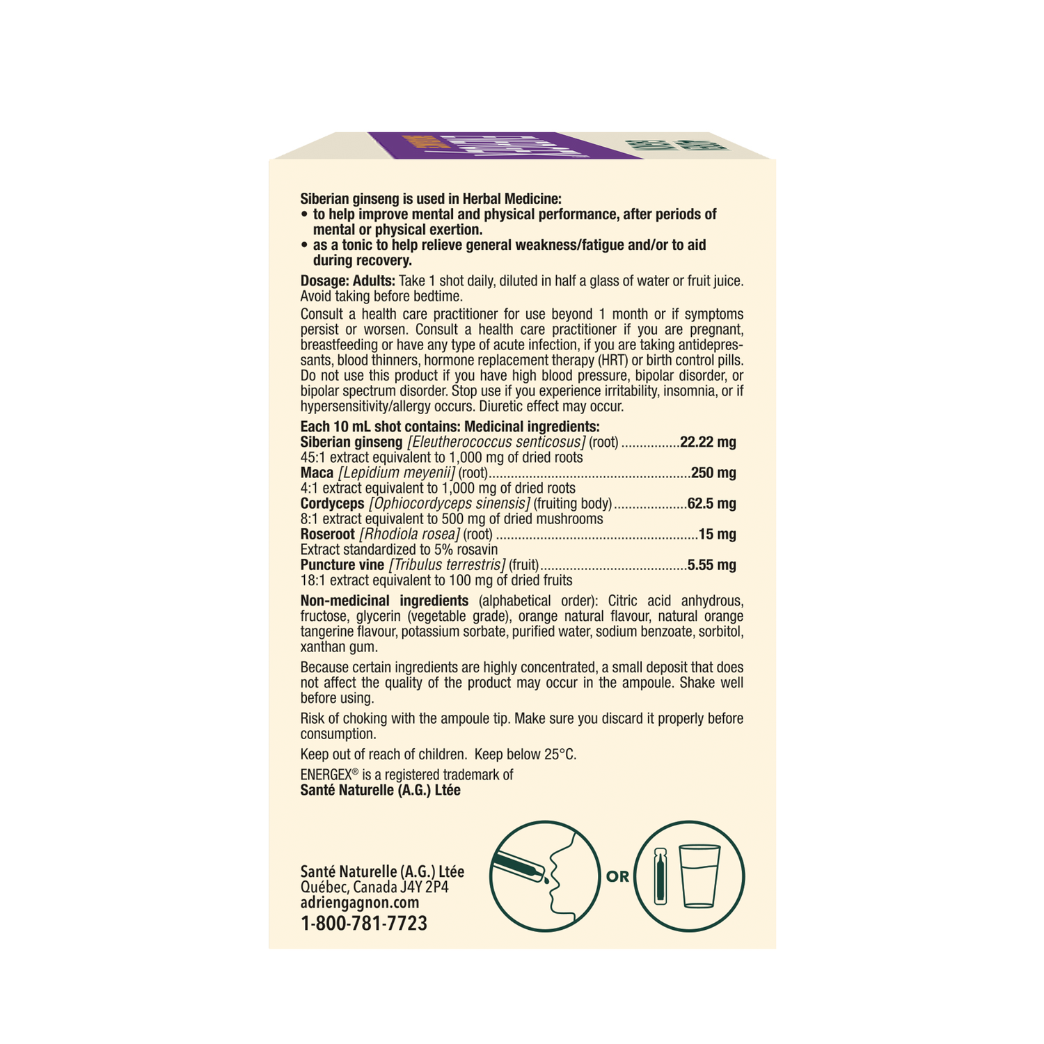 Adrien Gagnon - Energex Endurance Liquide - Formule adaptogène pour la ...